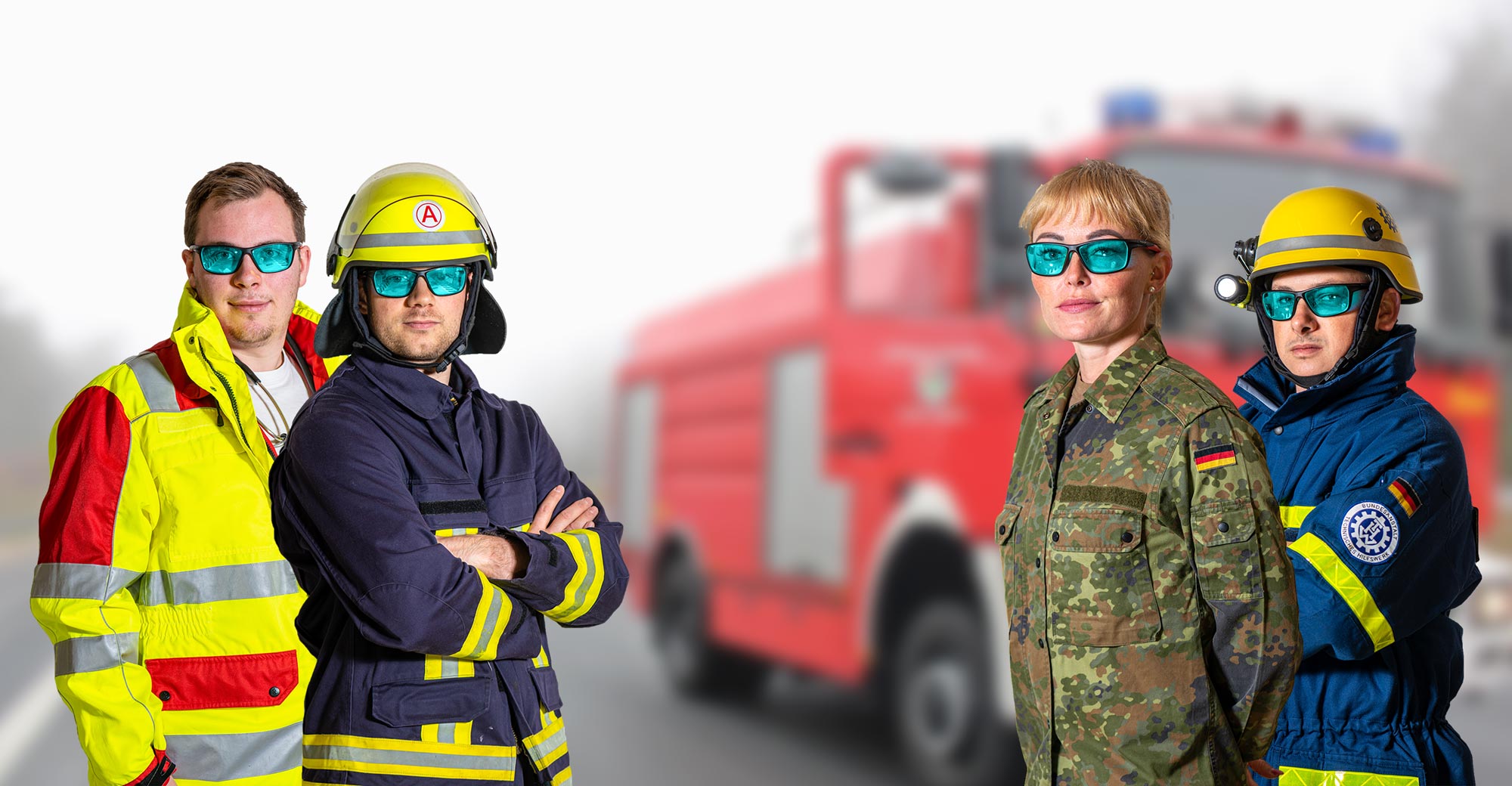 The world's first blood filter goggles for emergency forces